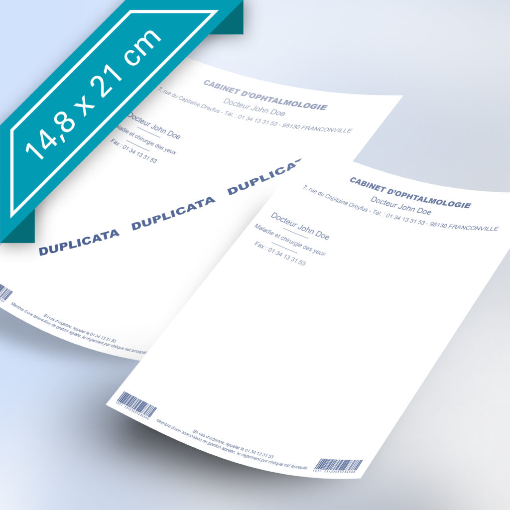 Ordonnances classiques avec duplicata 21 x 29,7cm - Imprimerie du Centaure